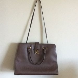 Ralph Lauren | Bags | Ralph Lauren Rll Brown Handbagshoulder Bag | Poshmark